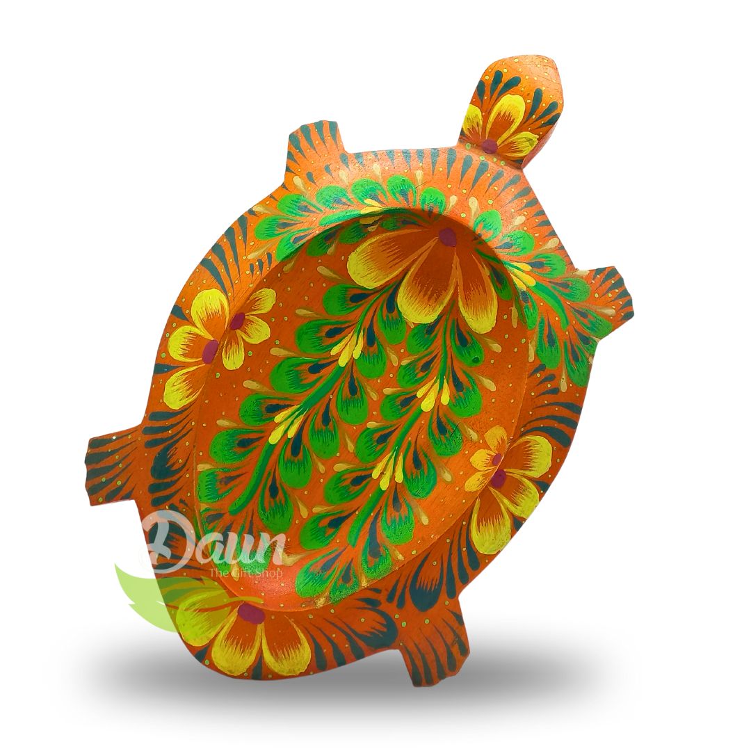 Hand painted Turtle shaped plate - Daun Gift