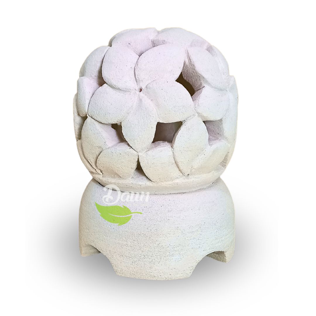 Round Limestone Candle Holder - Daun Gift