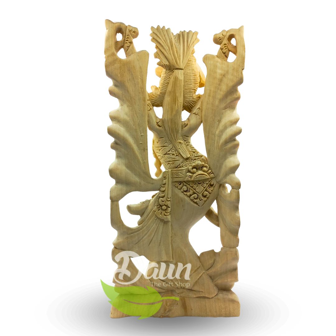 Wooden Carving Balinese Dancer Statue - Daun Gift