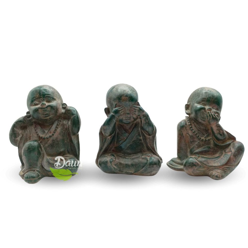 Resin Three Wise Monk set of 3 Statue - Daun Gift