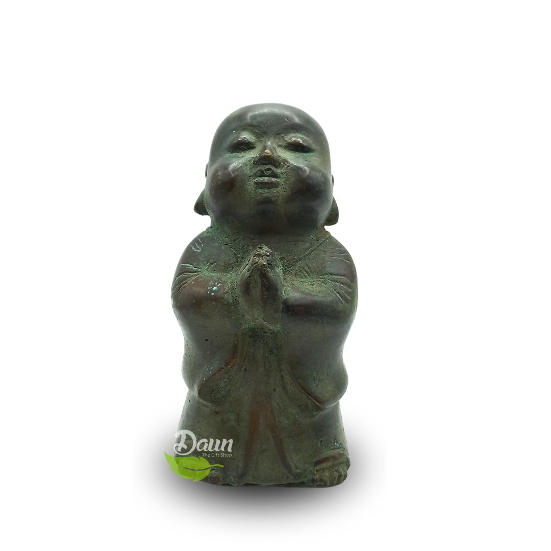 Standing Monk Brass Statue - Daun Gift